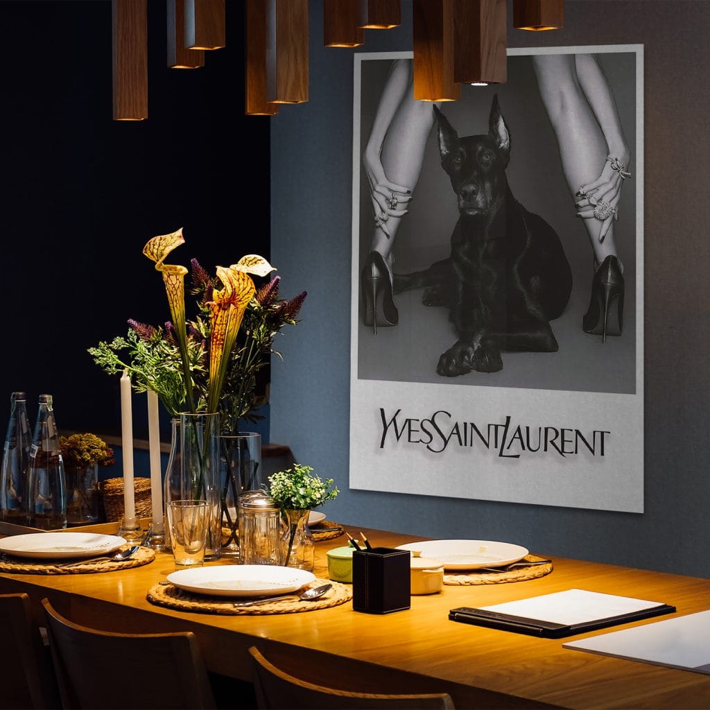 YSL Dog plexiglas schilderij » XCLUSSO