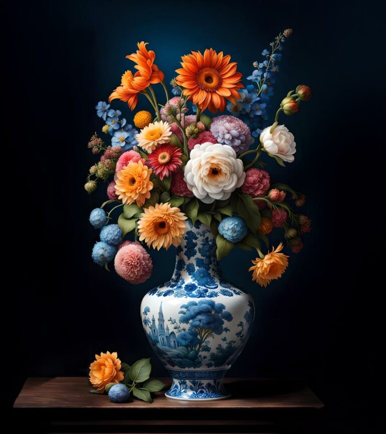 Delfts Blauwe Vaas plexiglas schilderij » XCLUSSO